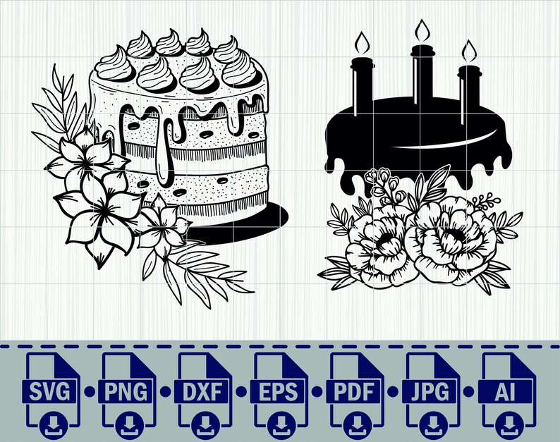 Birthday Cake SVG, Happy Birthday Svg Cut File, Birthday Party Svg ...