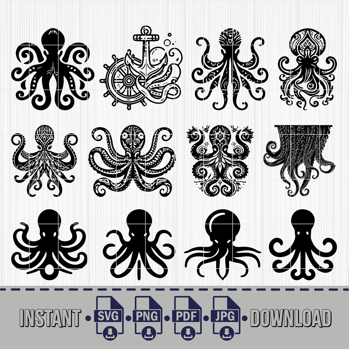 OCTOPUS SVG Bundle, Octopus Svg, Kraken Svg, Sea Monster Svg, Octopus ...