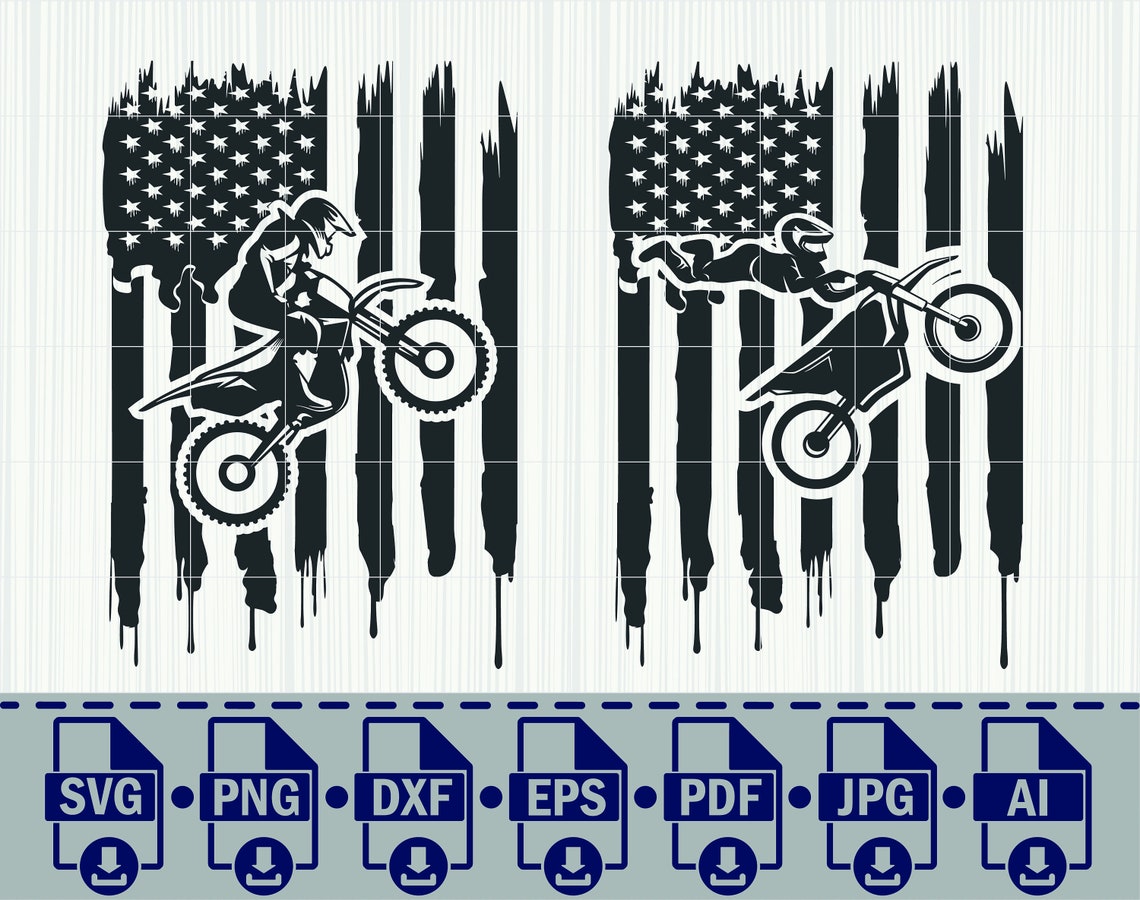 Motocross Rider Svg Dirt Bike Svg US Motocros Svg Cut File - Etsy