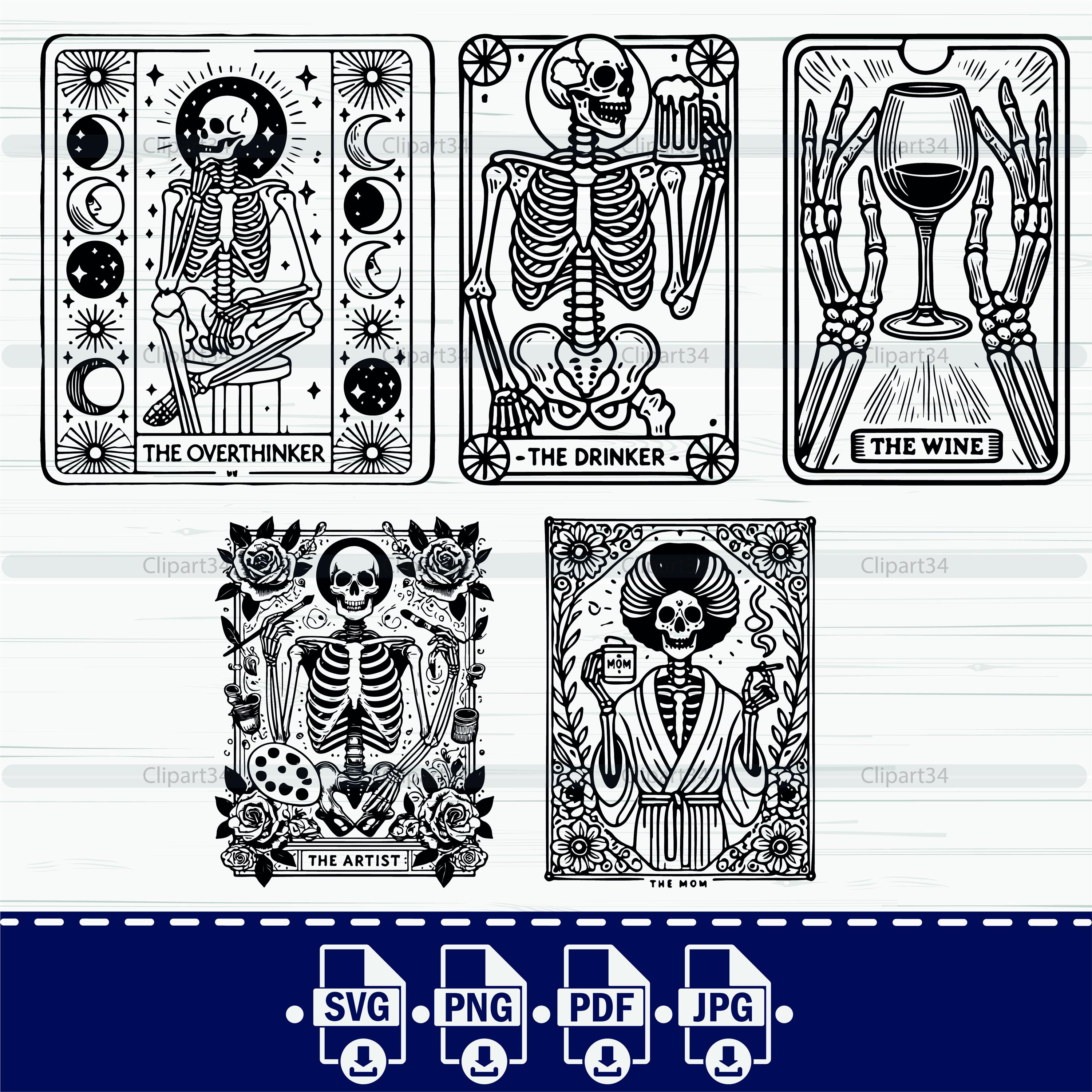 Tarot Card SVG PNG Bundle T-shirt Png, Funny Tarot Card Svg, Tarot ...