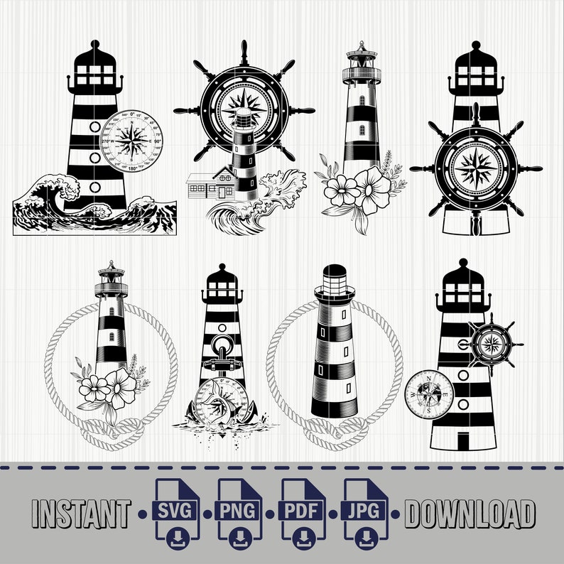 Lighthouse Svg Cut File, Lighthouse Png, Cricut Ocean Svg, Sea Svg ...