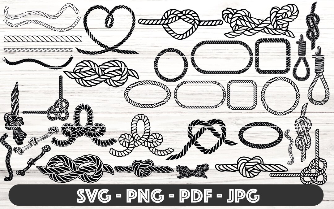 Rope SVG Bundle, Rope Clipart, Lasso Svg, Rope Png, Rope Knot,rope ...