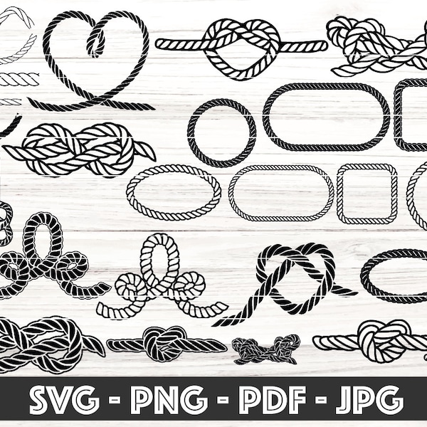 Rope Circle Vector Clipart - Etsy