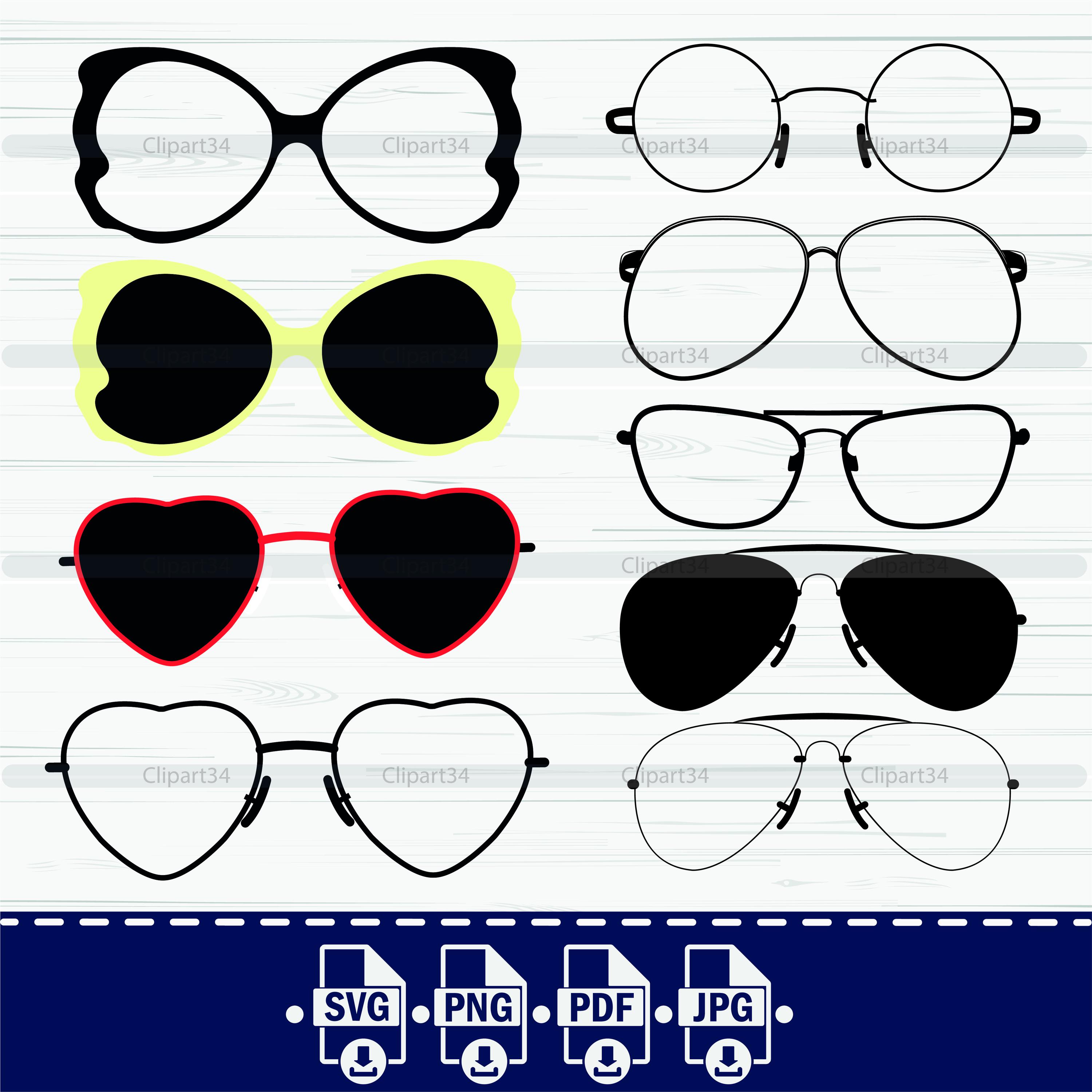 Beach Sunglasses SVG Bundle: Summer Vacation Designs (digital Download ...