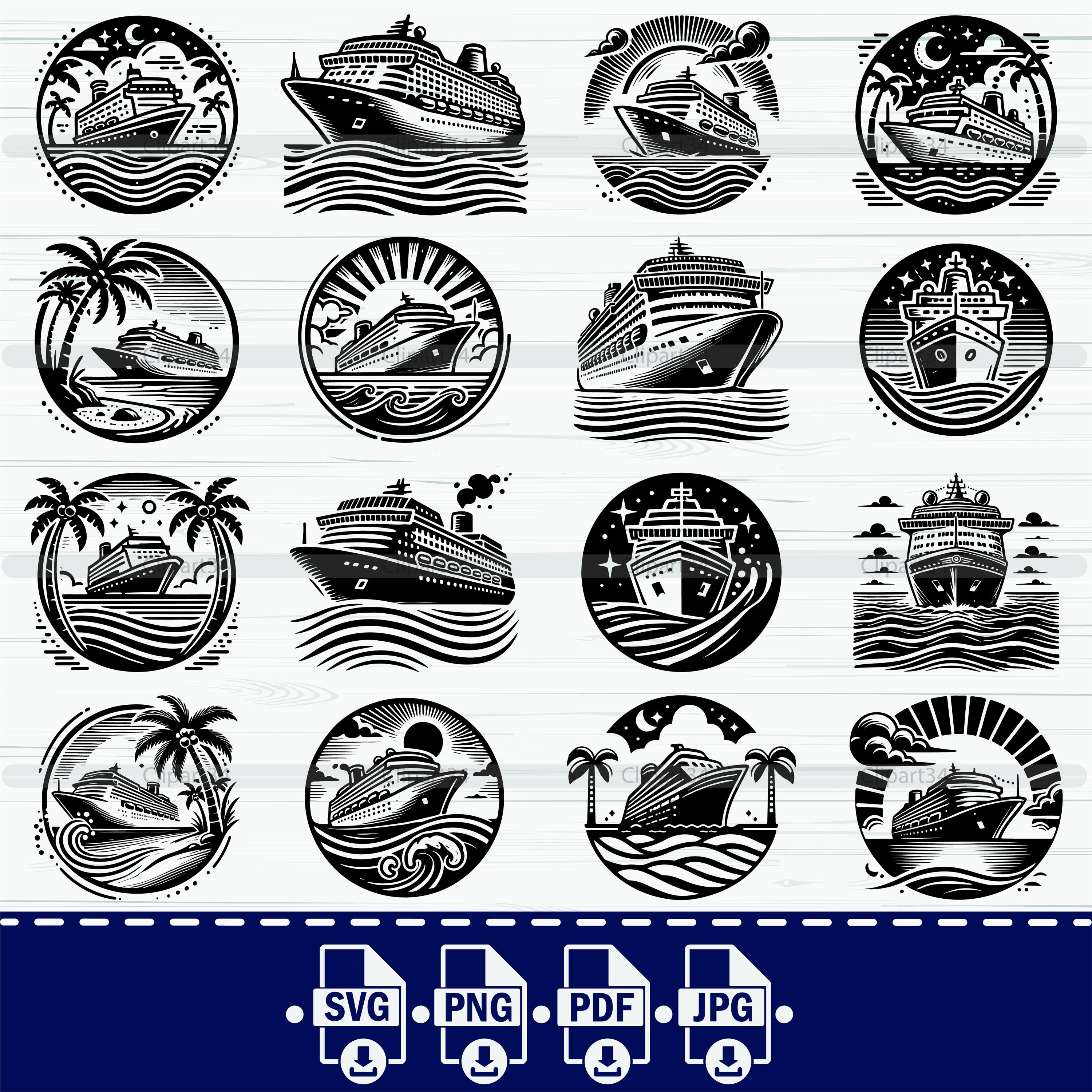 Cruise Svg, Cruising Ship Png Jpg Cricut File Cut File Silhouette ...