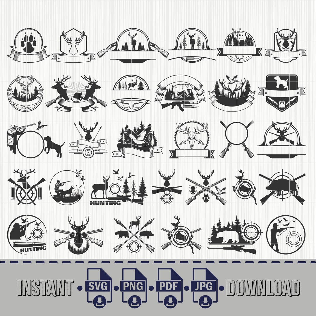 HUNTING SVG Bundle, Hunter Svg, Deer Hunting Svg, Hunting Clipart ...