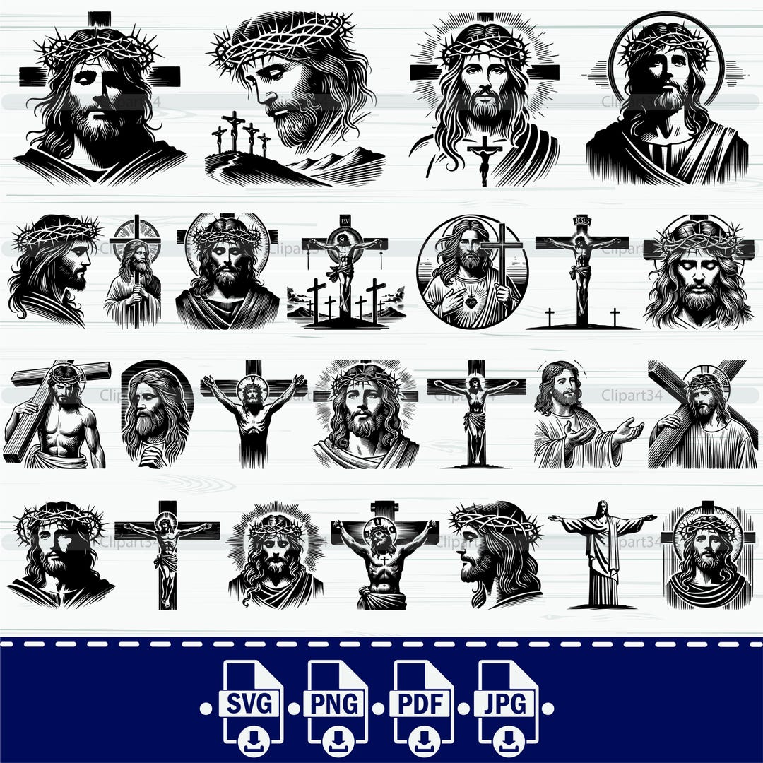 Jesus Christ Bundle, Jesus Christ SVG, Jesus Christ Png, Jesus Christ ...