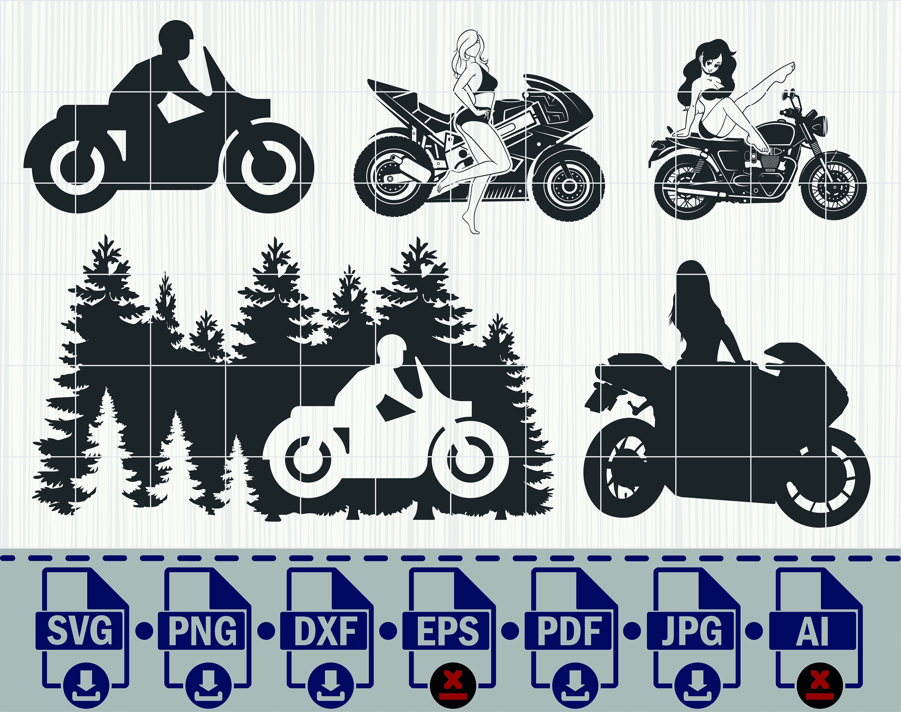Motorcycle SVG Bundle,2, Motor Bike Svg, US Motorcycle SVG, Motorcycle ...