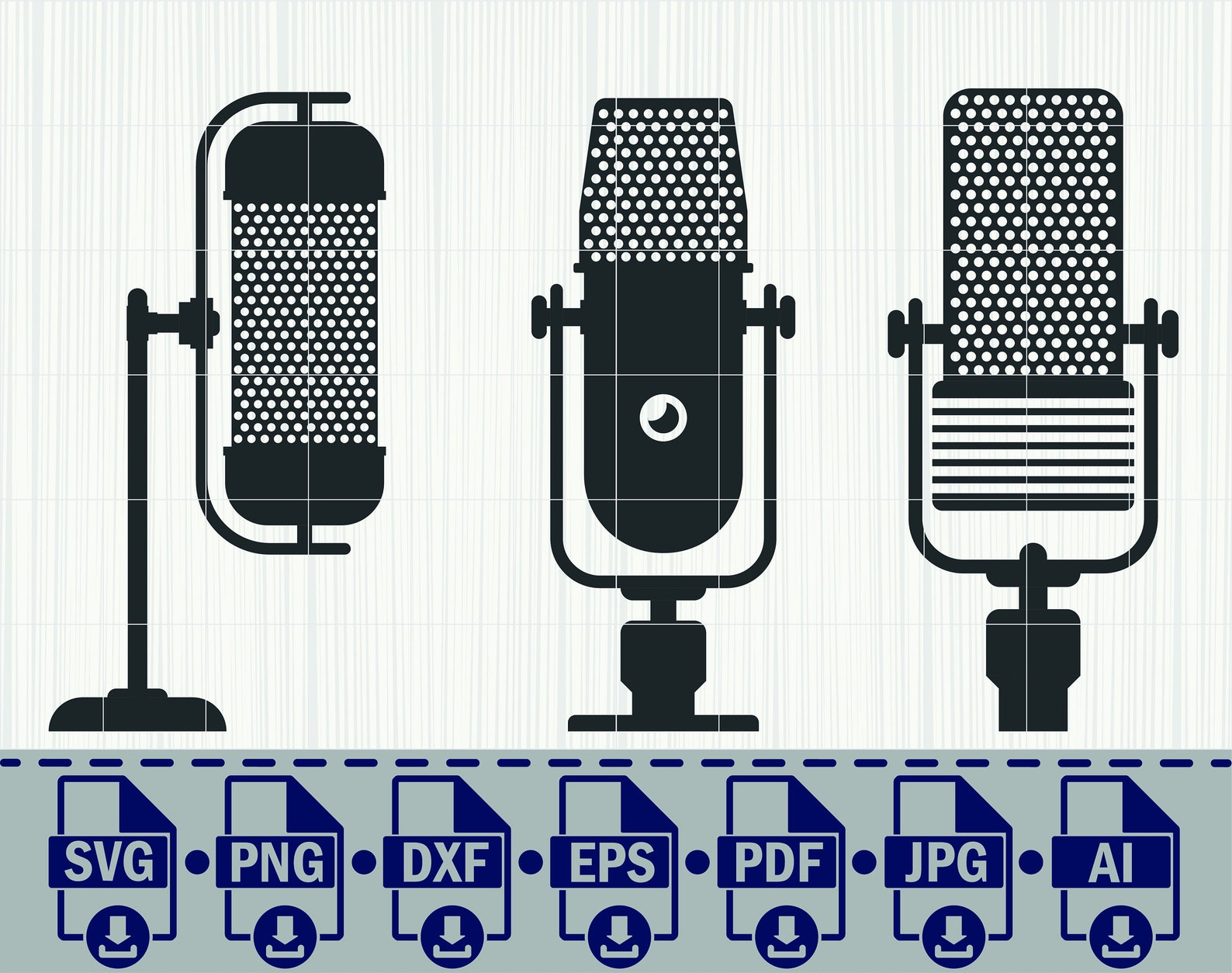 Microphone Svg File, Music Svg, Microphone Cut File, Microphone Clipart ...