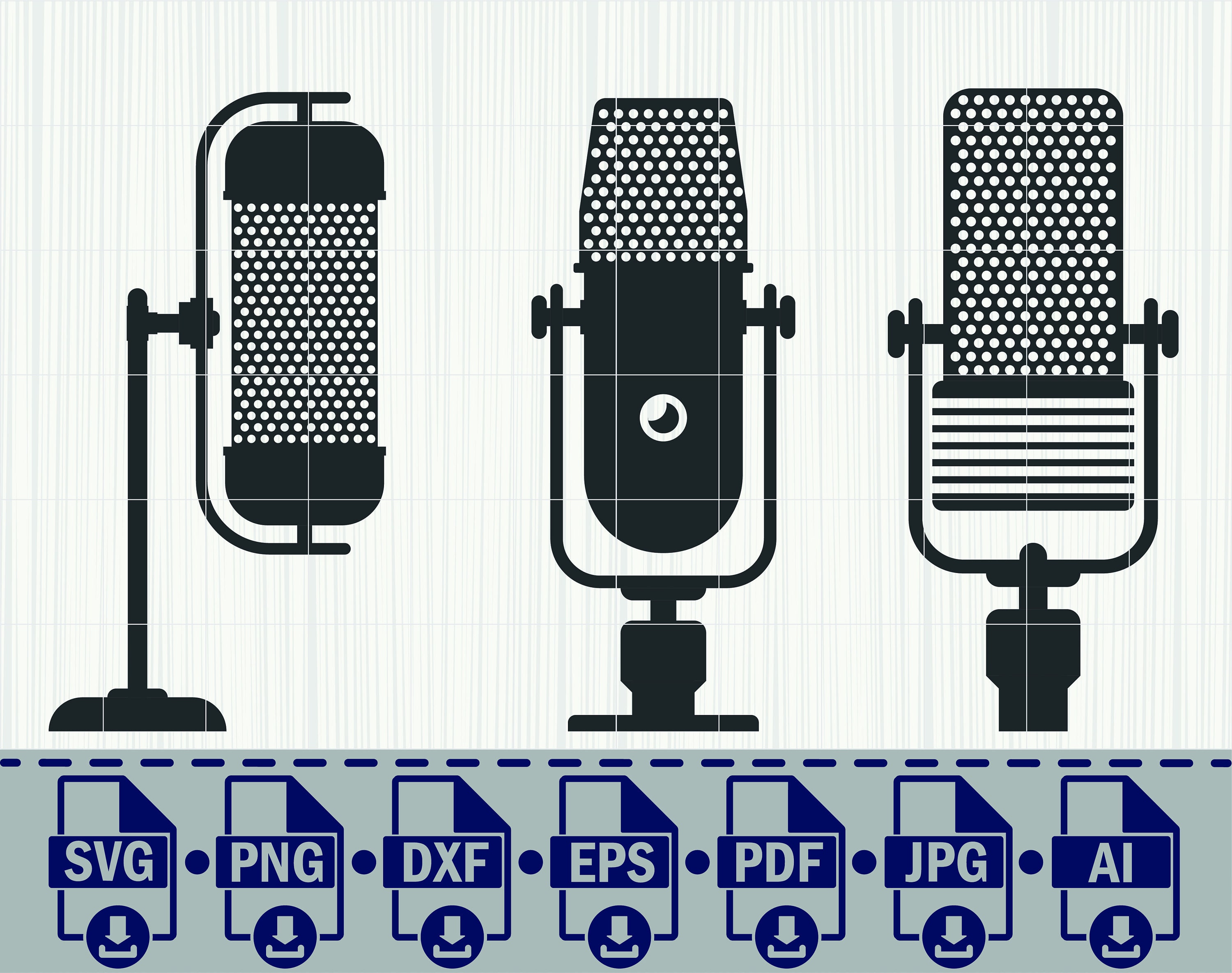 Microphone Svg File, Music Svg, Microphone Cut File, Microphone Clipart ...