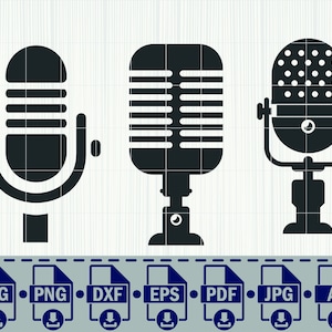 Microphone Svg File, Music Svg, Microphone Cut File, Microphone Clipart ...