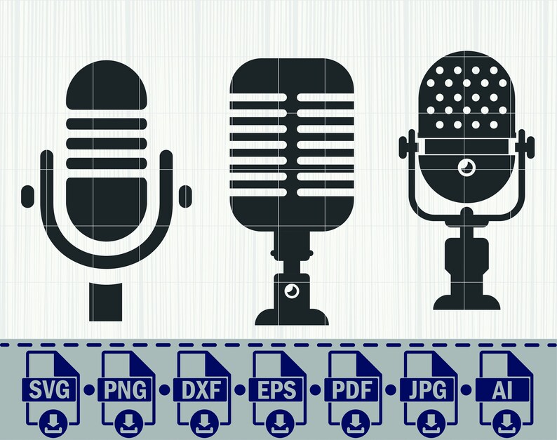 Microphone Svg File, Music Svg, Microphone Cut File, Microphone Clipart ...