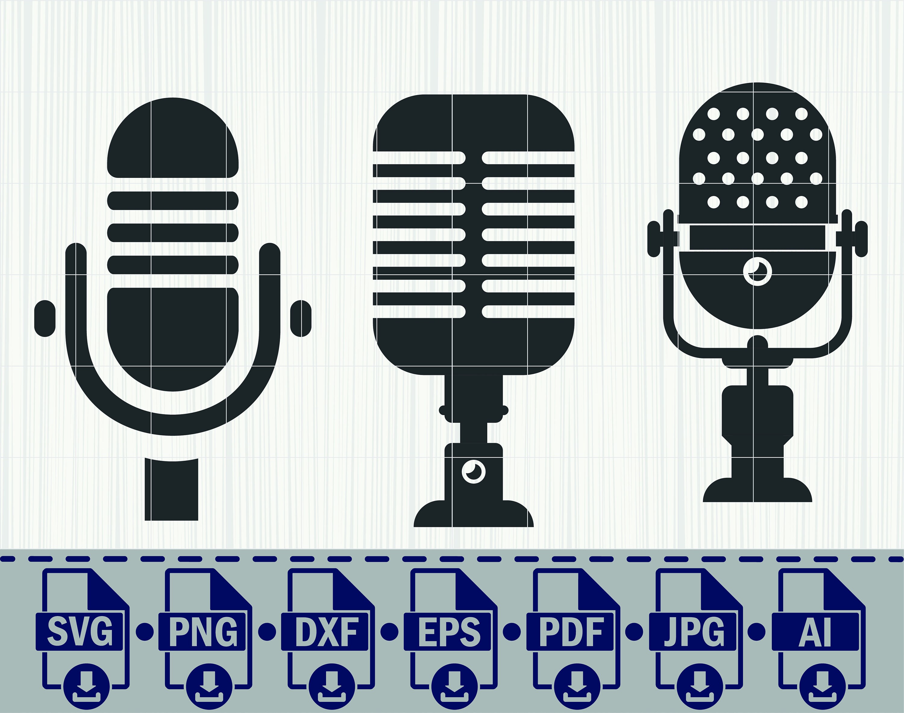 Microphone Svg File, Music Svg, Microphone Cut File, Microphone Clipart ...