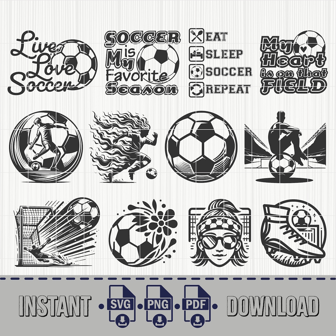Soccer Svg Bundle Soccer Mom Png Bundle Soccer Svg Cut Files Cricut ...