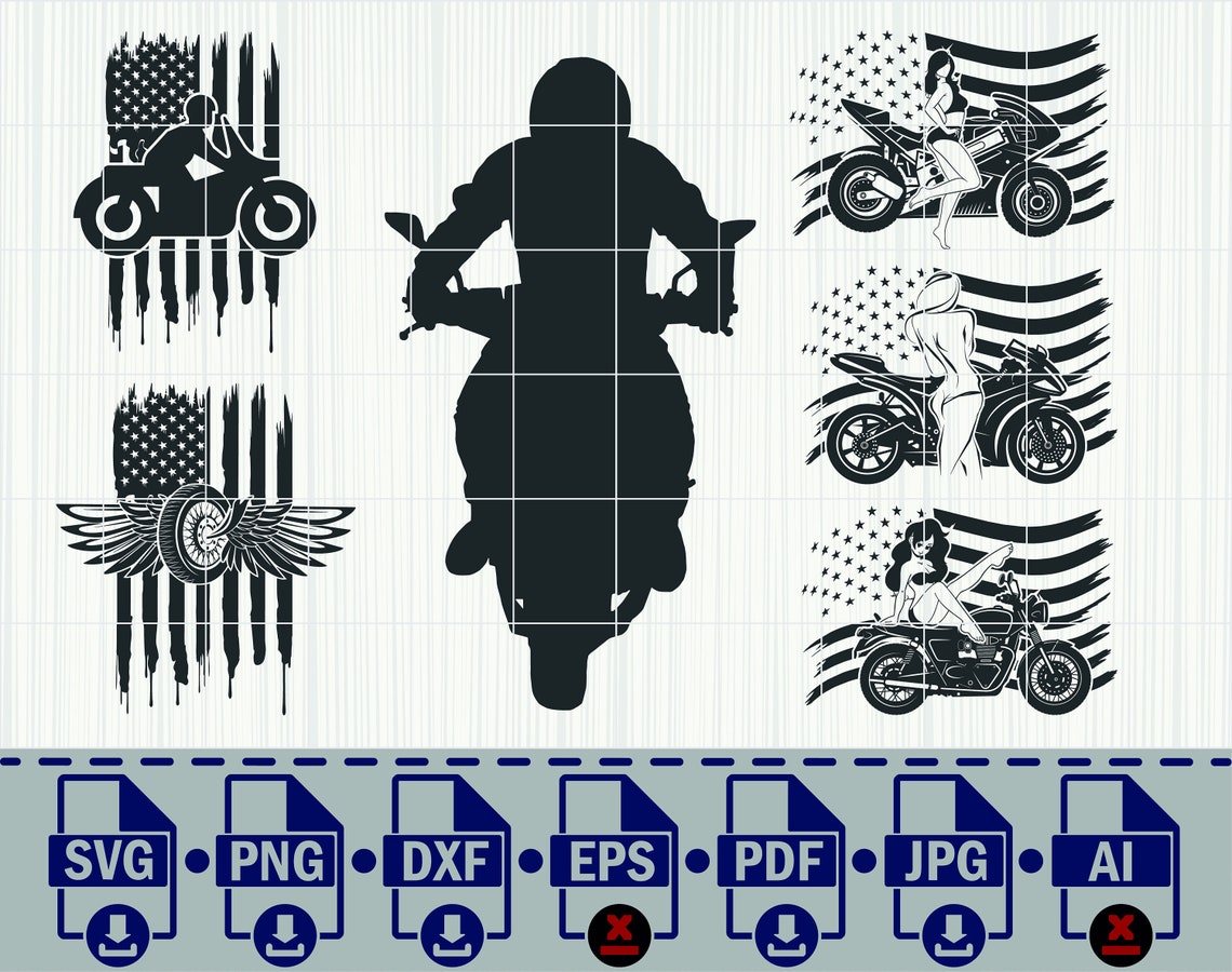 Motorcycle SVG Bundle,2, Motor Bike Svg, US Motorcycle SVG, Motorcycle ...