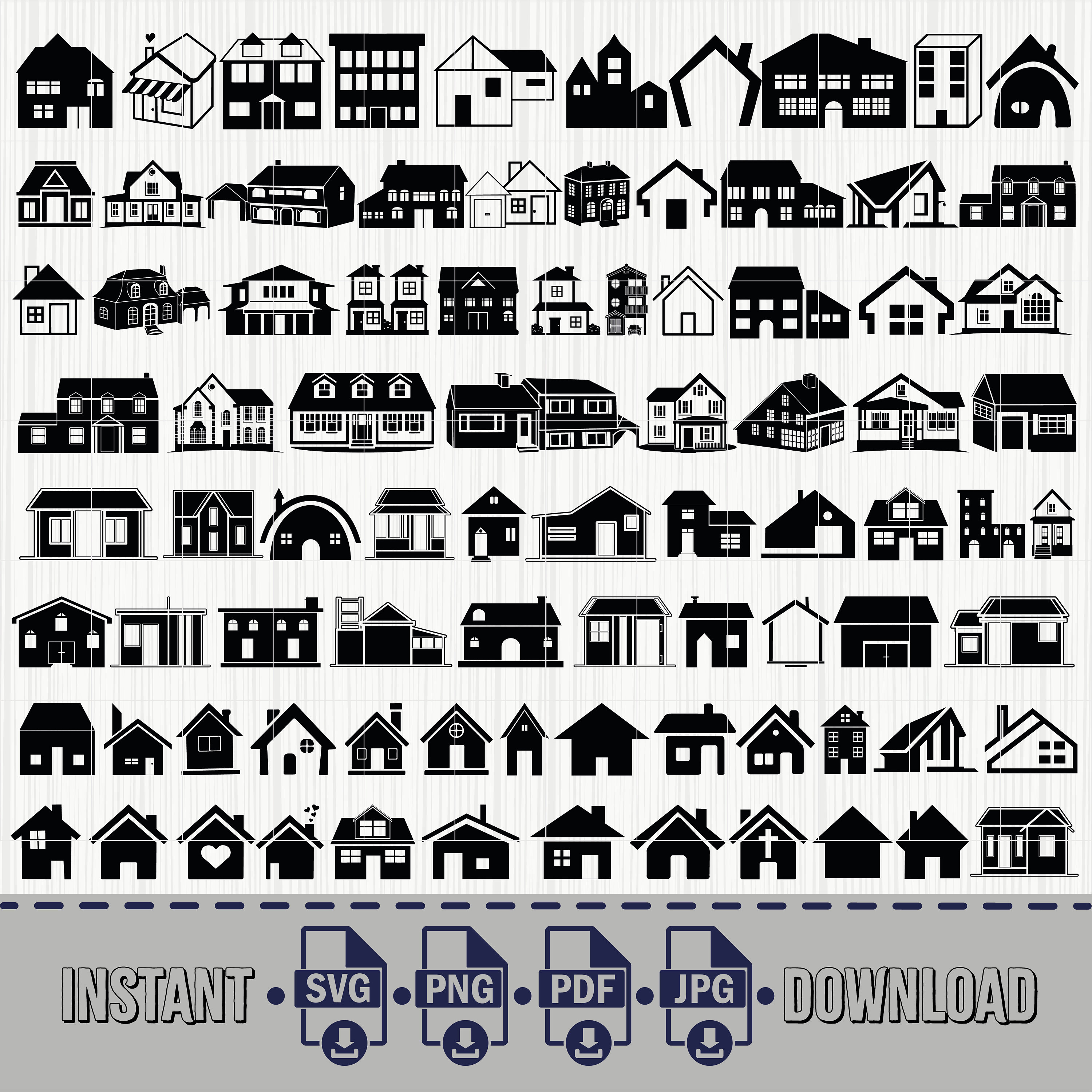 House SVG Bundle, Home Svg, House Clipart, House Png, House Vector ...