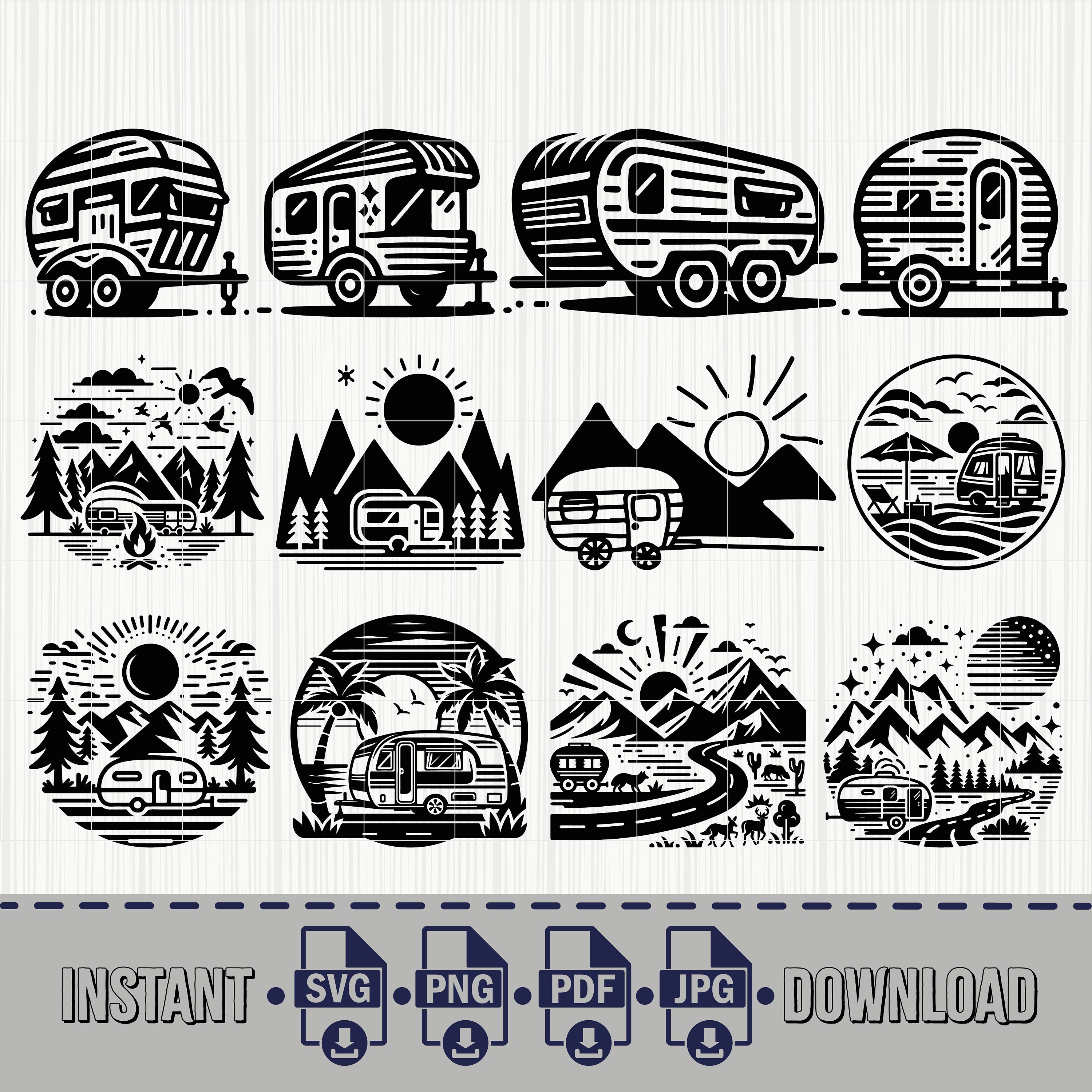 Camper Svg, Motorhome SVG, Campervan Svg, Adventure Svg, Wohnmobil Svg ...