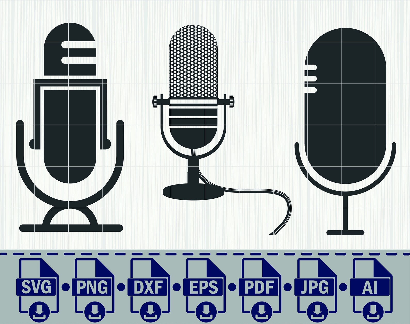 Microphone Svg File, Music Svg, Microphone Cut File, Microphone Clipart ...