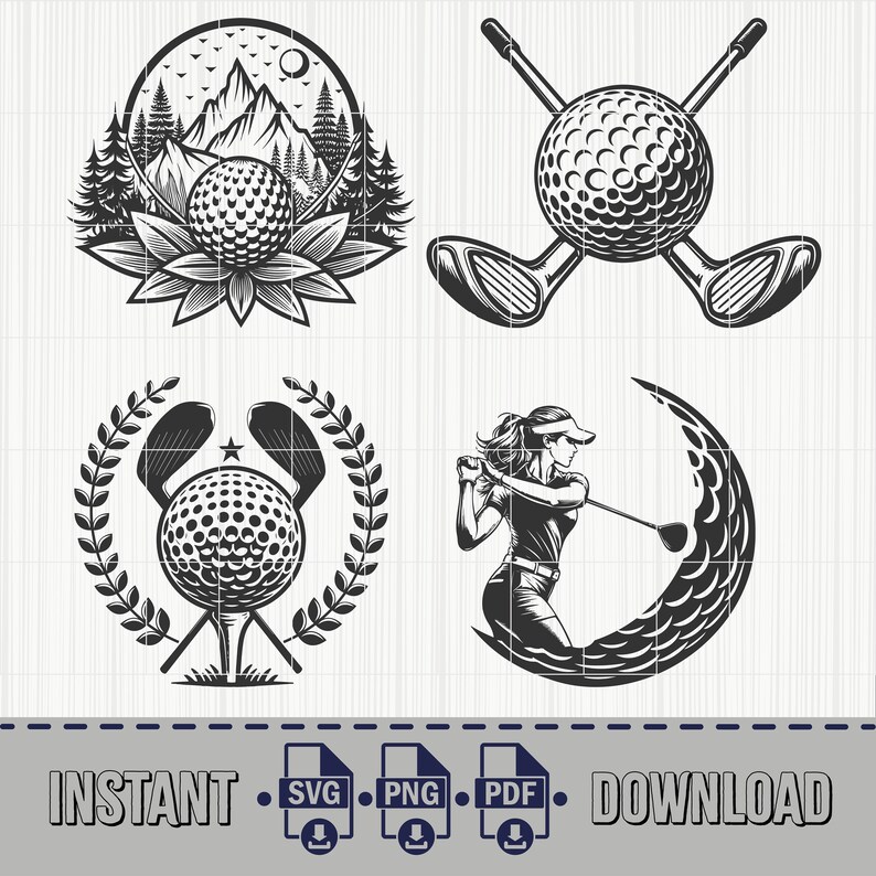 Golf Svg Bundle, Golf Monogram Svg, Split Monogram Svg, Golf Name Frame ...