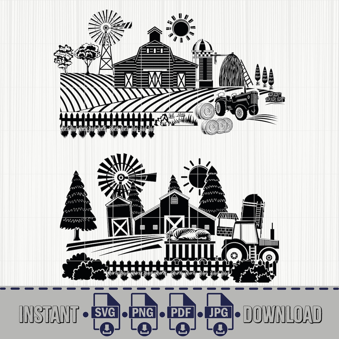 Farm Life SVG Bundle Cut File, Farm House Svg, Farm Barn Clipart, Farm ...