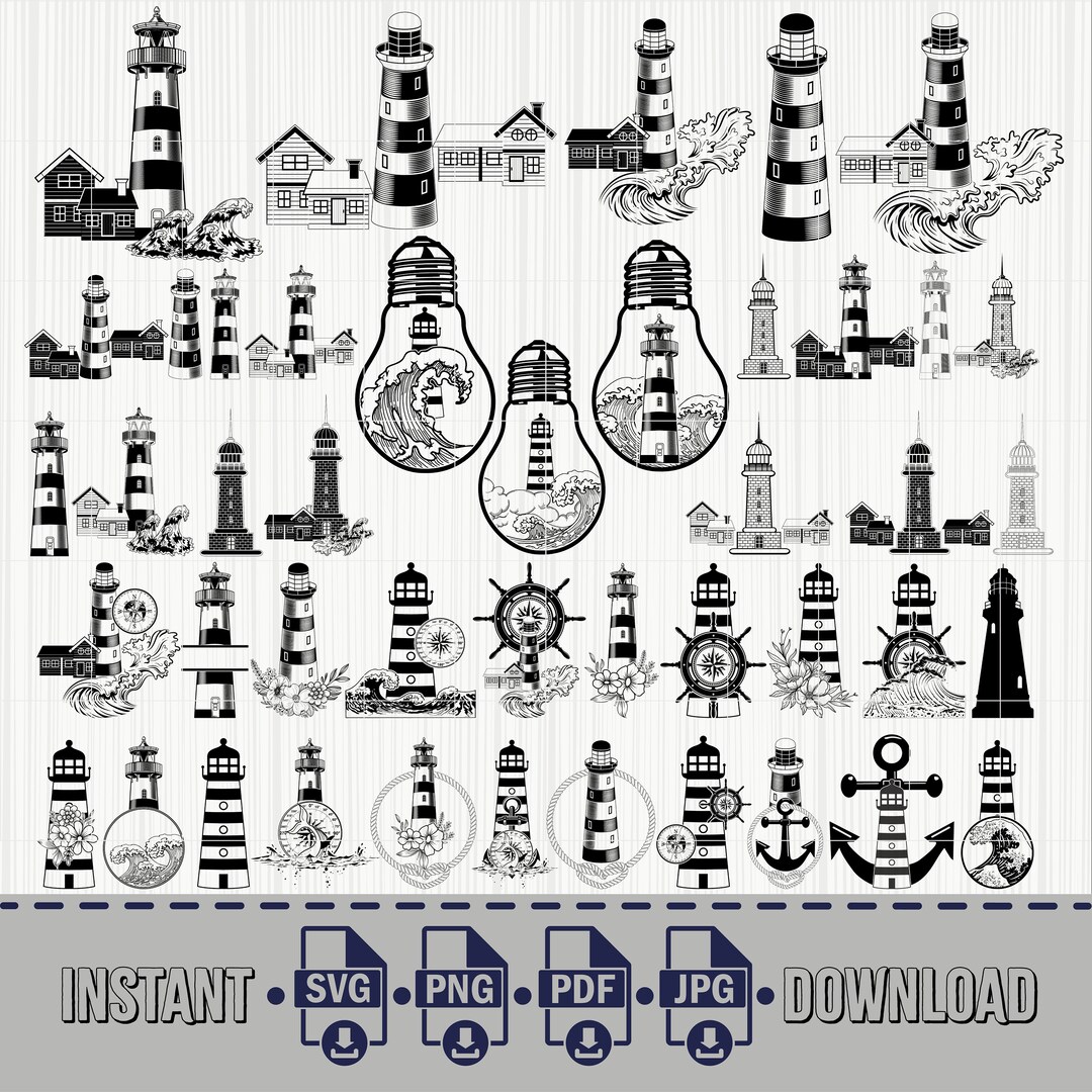 Lighthouse Svg Cut File, Lighthouse Png, Cricut Ocean Svg, Sea Svg ...