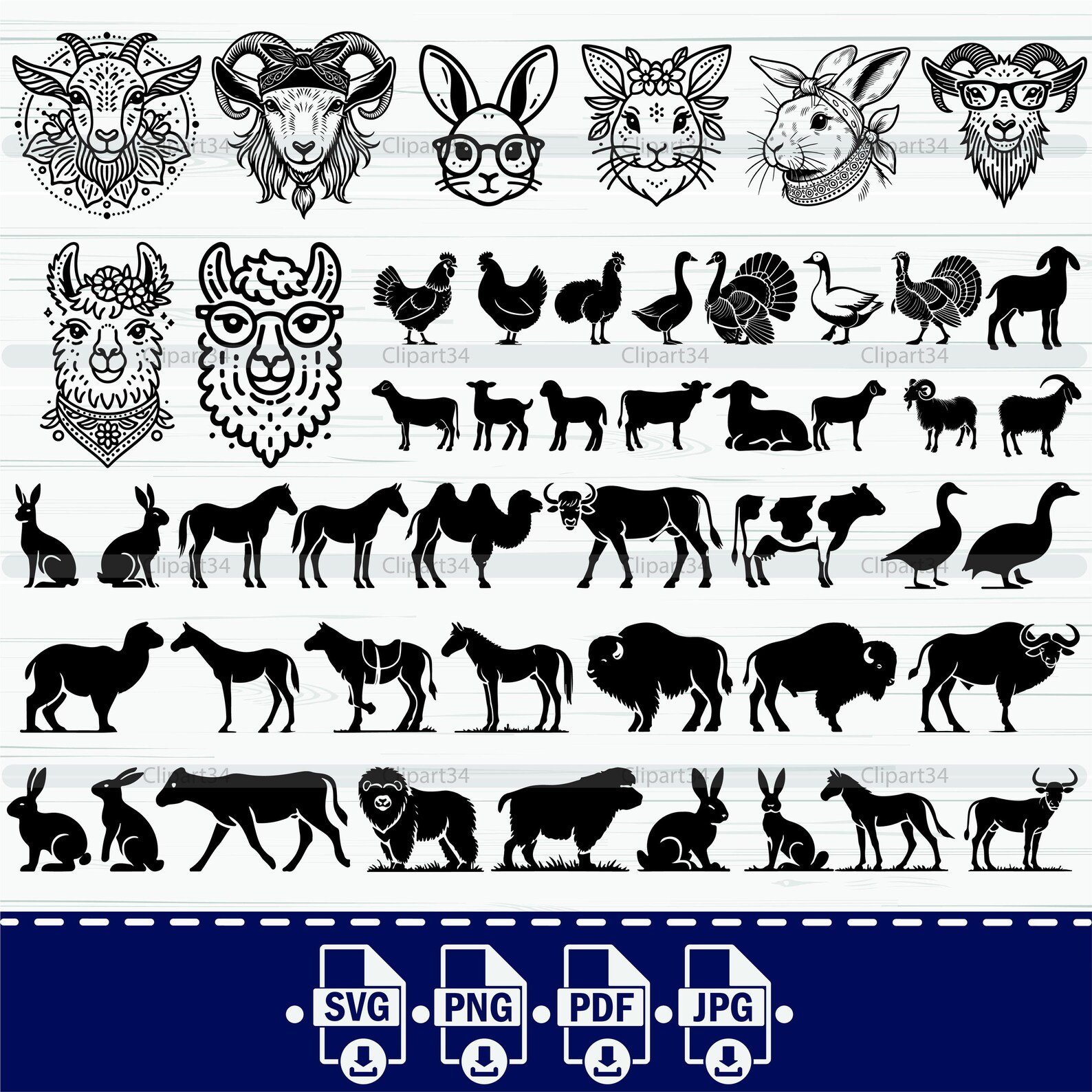 FARM ANIMALS SVG, Animals Svg, Farm Svg , Farm Animals Cricut , Farm ...