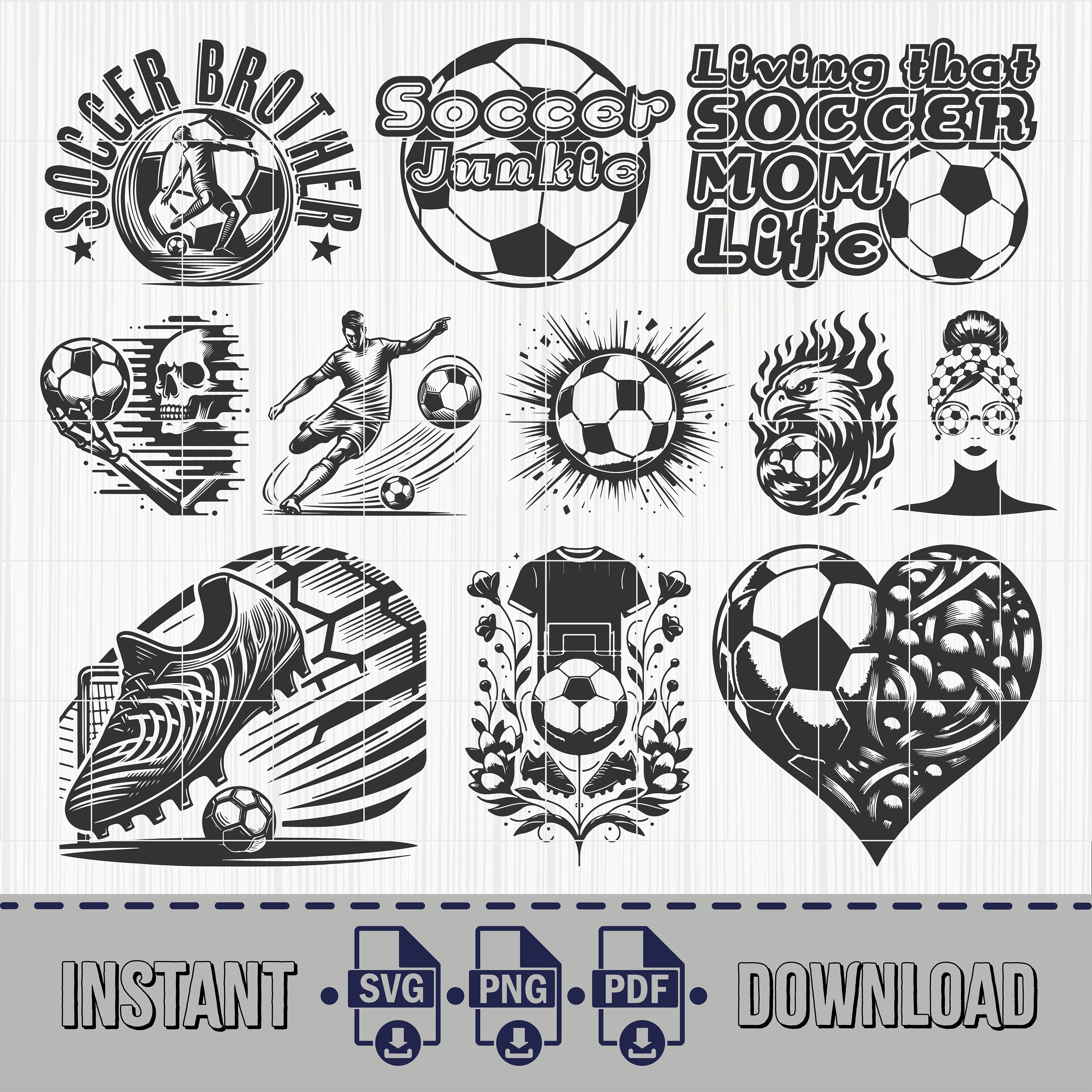 Soccer Svg Bundle Soccer Mom Png Bundle Soccer Svg Cut Files Cricut ...