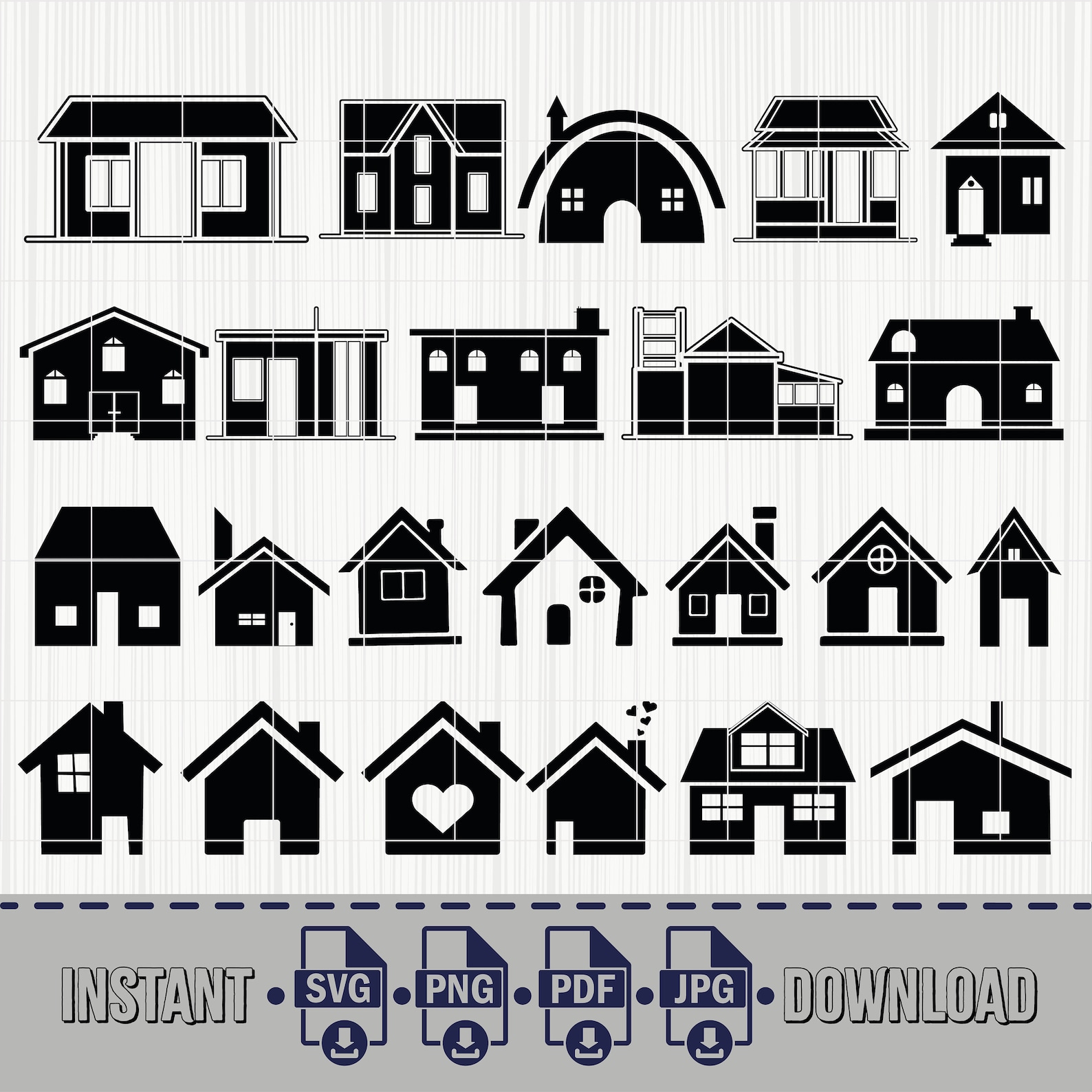 House SVG Bundle, Home Svg, House Clipart, House Png, House Vector ...