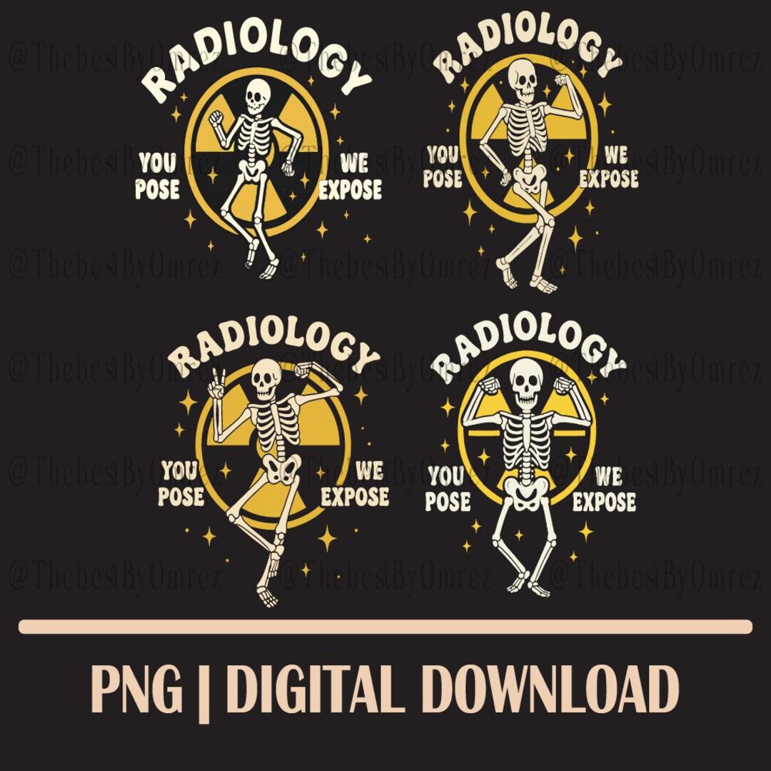 Funny Radiology Skeleton PNG: Rad Tech Gift (digital Download) - Etsy