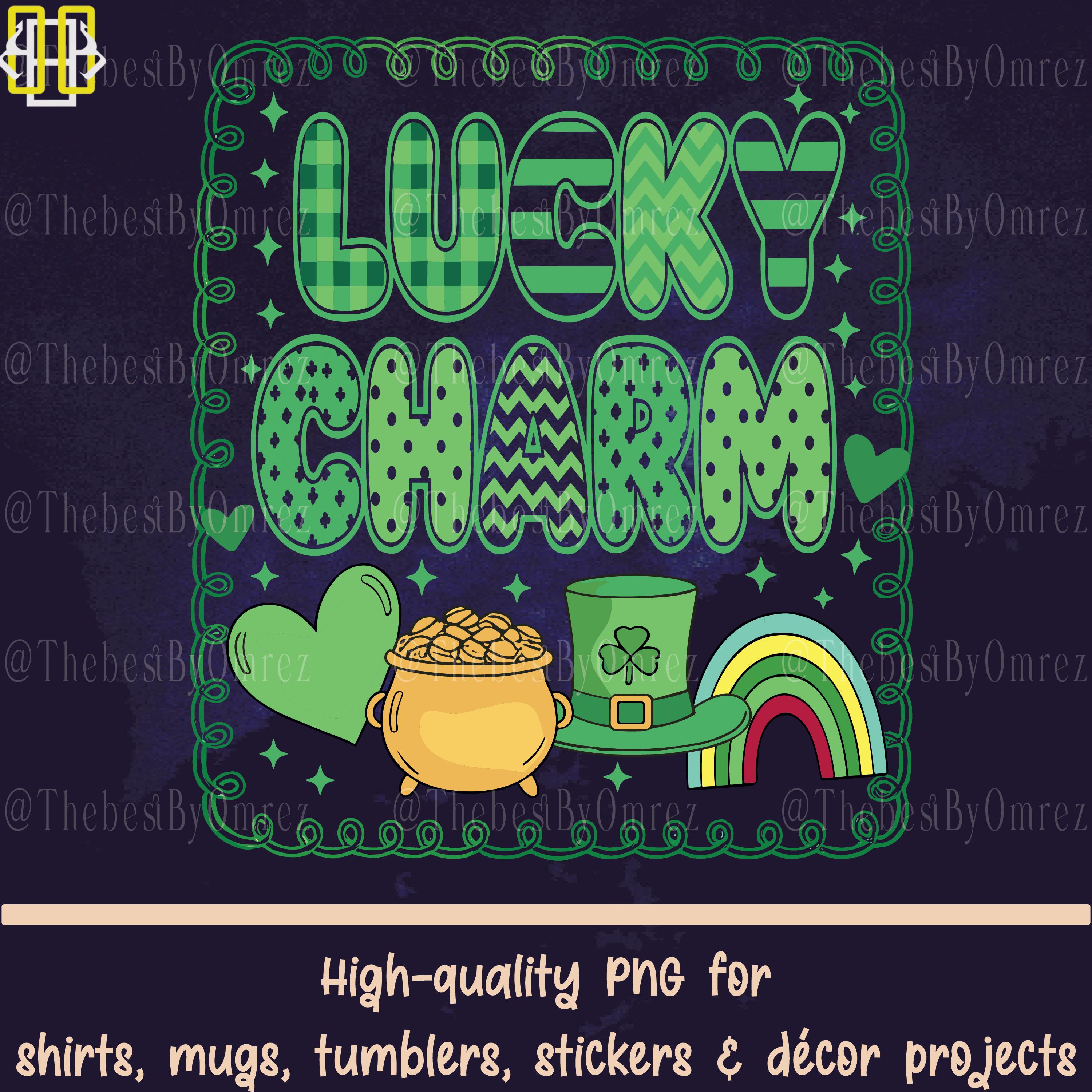 Lucky Charm St Patrick's Day PNG, Shamrock Design (digital Download) - Etsy