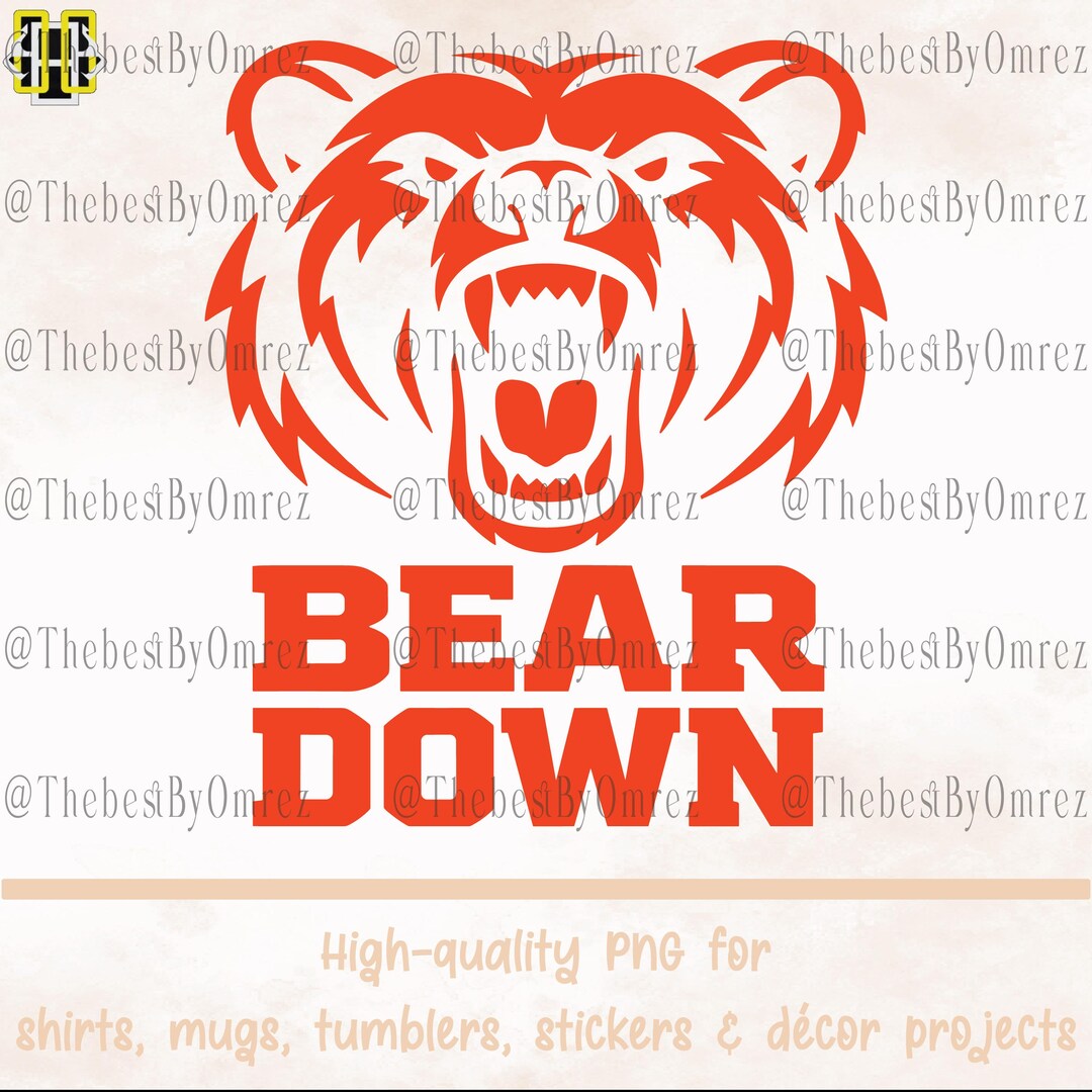 Bear Down PNG – University Spirit, Bear Logo (digital Download) - Etsy
