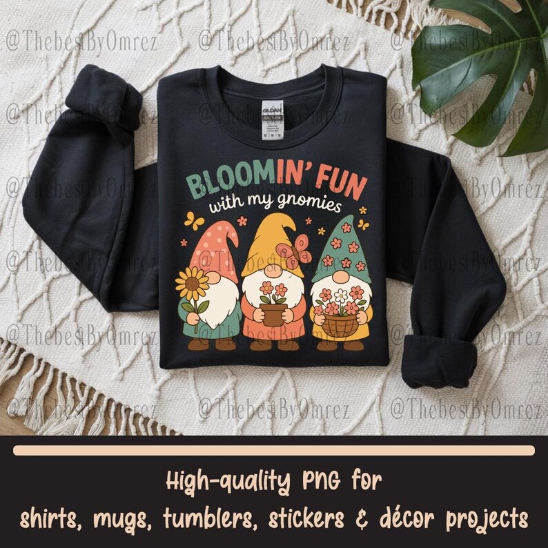 Spring Gnomes PNG, Bloomin' Design (digital Download) - Etsy
