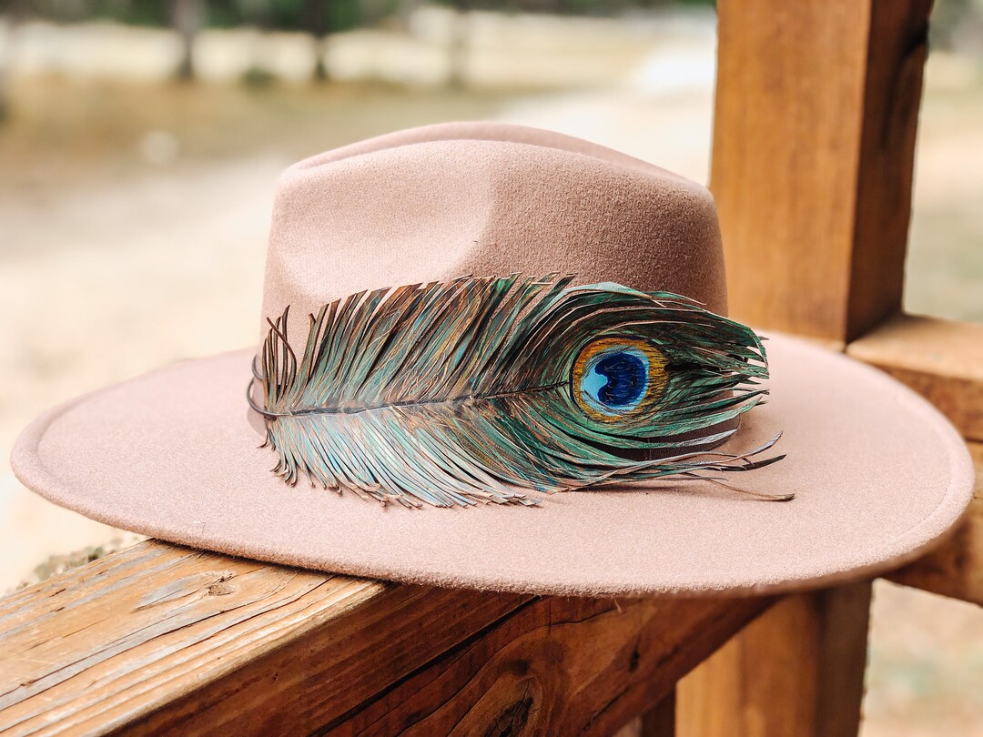 Peacock Feather Band, Hat Bands, Leather Hat Band, Leather Feather ...