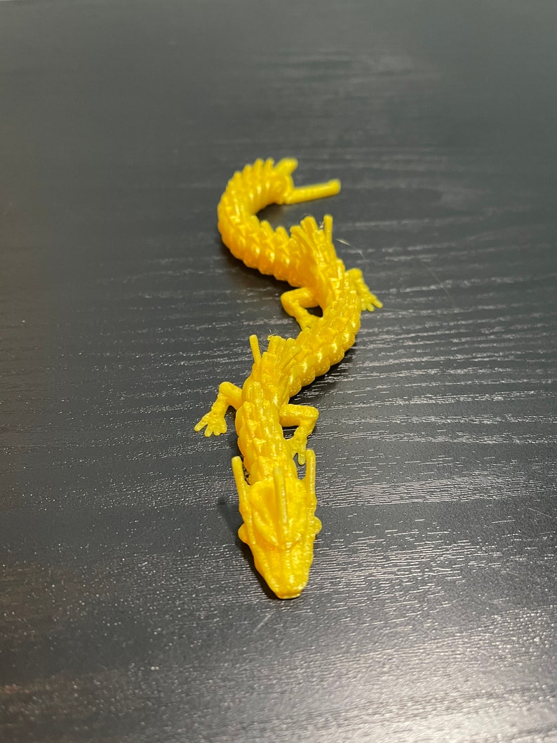 3D Printed Articulated Mechanical Dragon Unique Fantasy Fidget Toy Gift ...