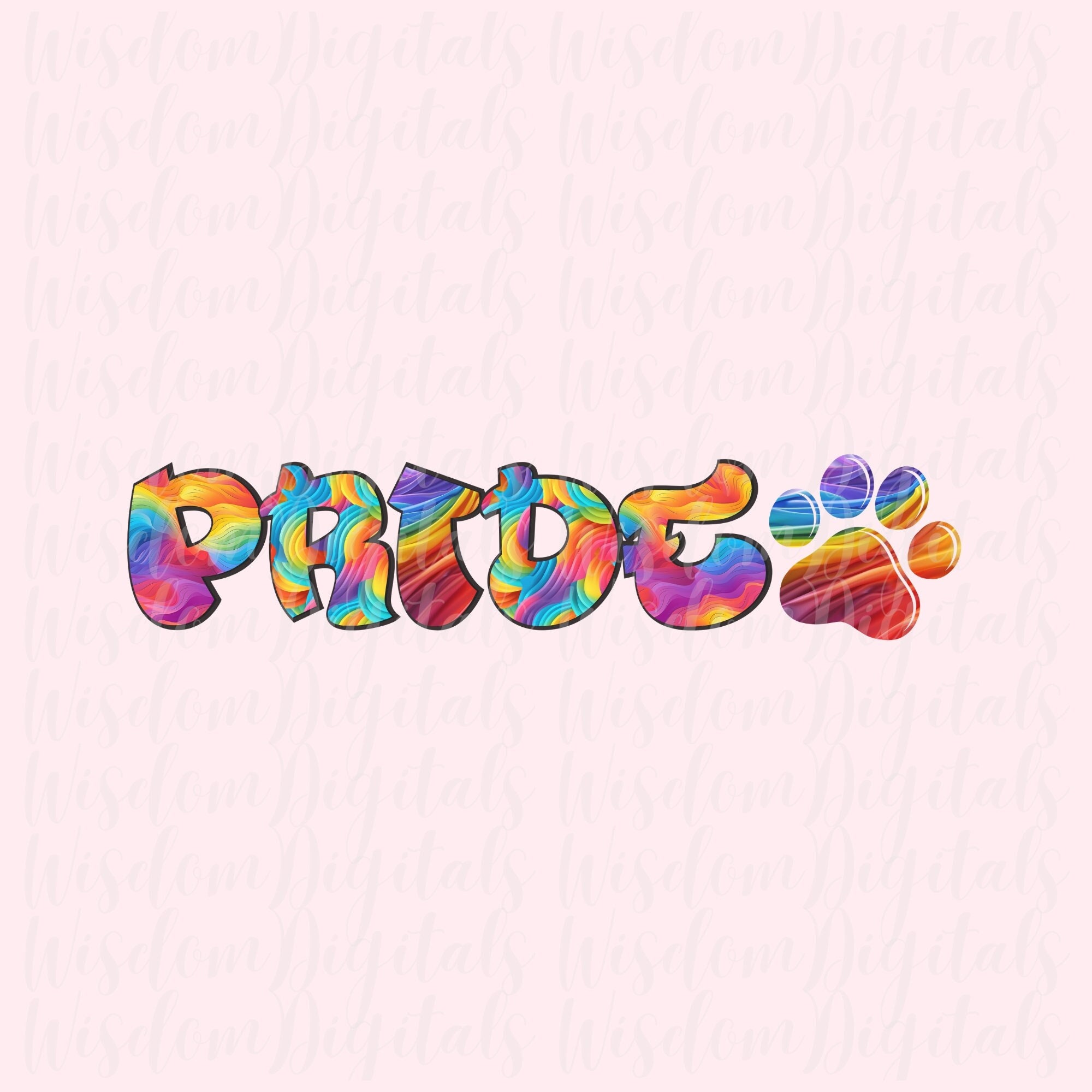 Dog Lover PNG Pride Month Png Digital Download - Pride Dog Paw DTG ...
