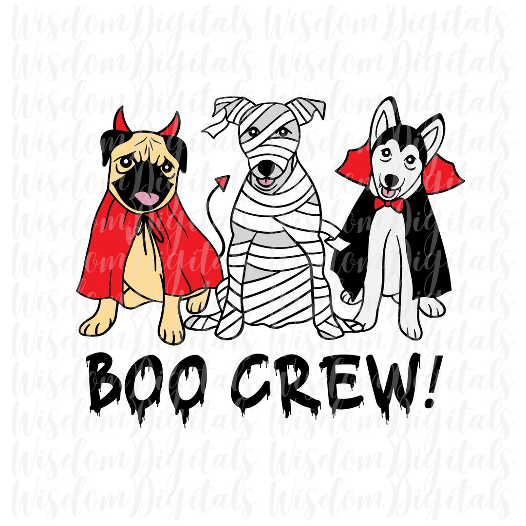 Boo Crew Halloween Dog SVG, PNG (digital Download) - Etsy