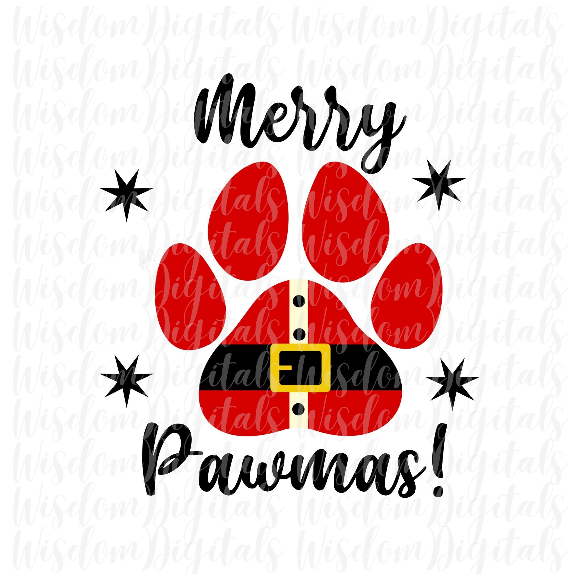Merry Pawmas SVG Christmas Dog SVG Png Digital Cut File Cricut Maker ...