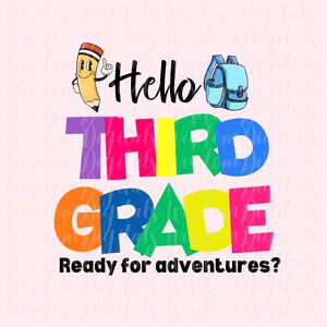 Back to School PNG Hello Grade Bundle Png DTG DTF Direct to Film ...