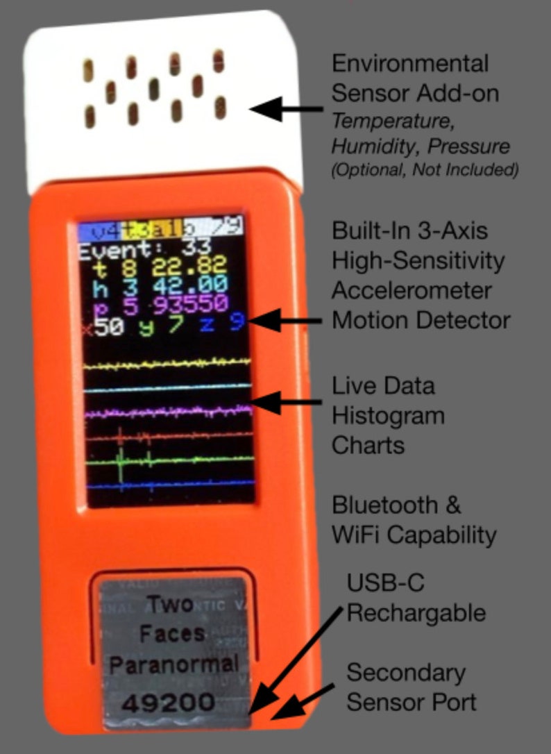Paranormal Sensor Station, Ghost Hunting Gear, Temperature Graph ...