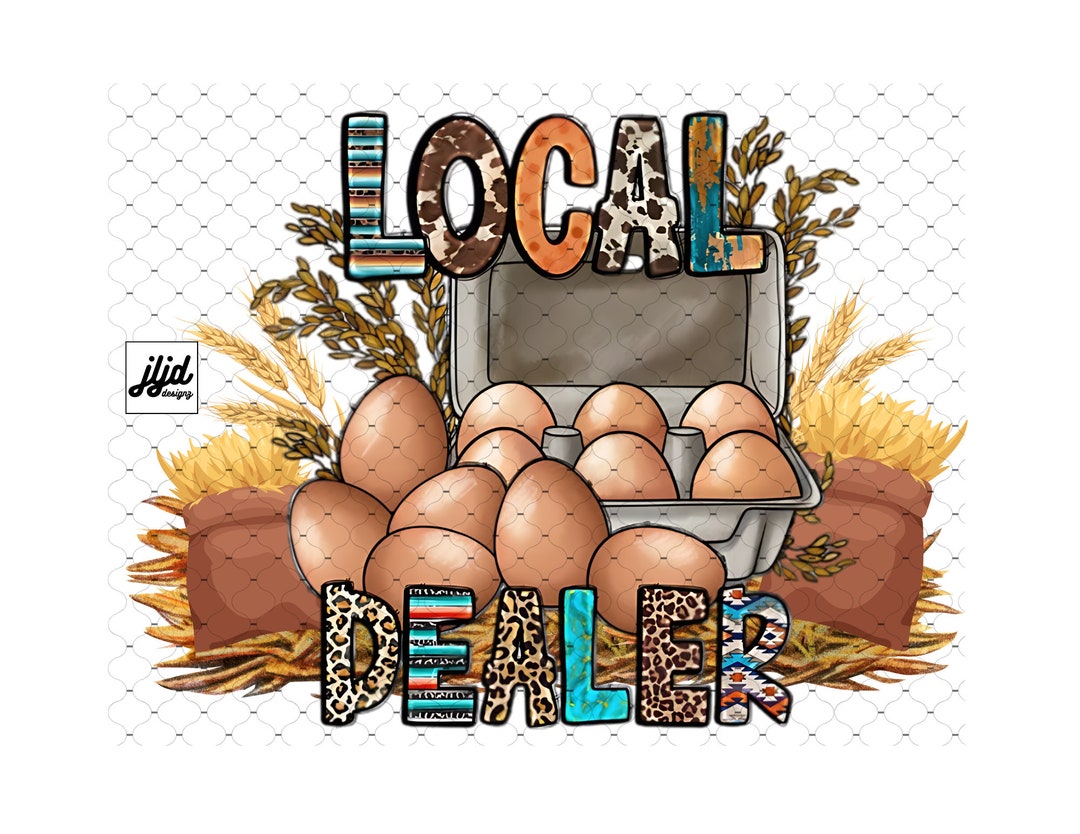 Chicken Sublimation or DTF Ready to Press Transfer Print Local Egg ...