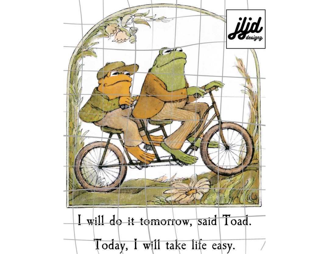 Sublimation or DTF Ready to Press Transfer Print Frog Toad Bicycle Take ...