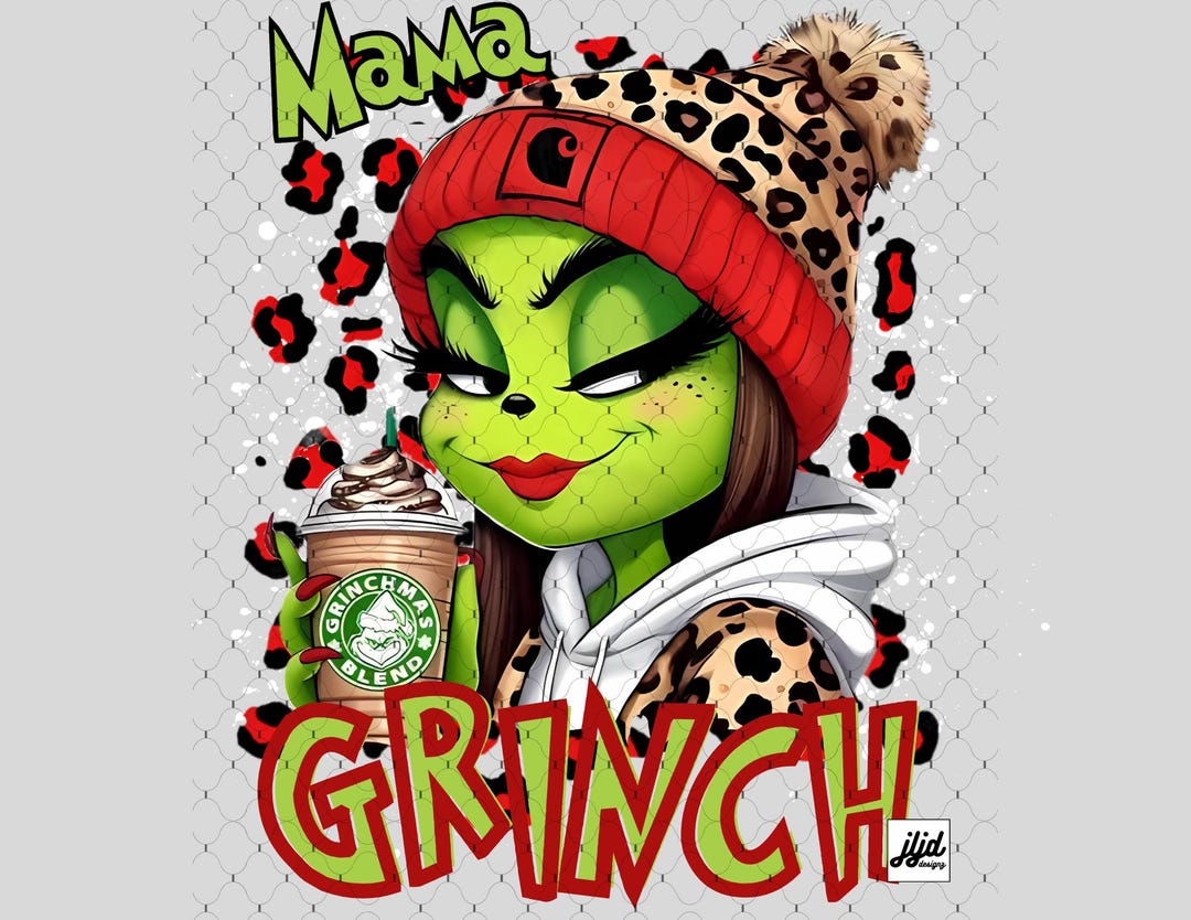 Mama Grinch SUBLIMATION or DTF Ready to Press Heat Transfer Print Merry ...