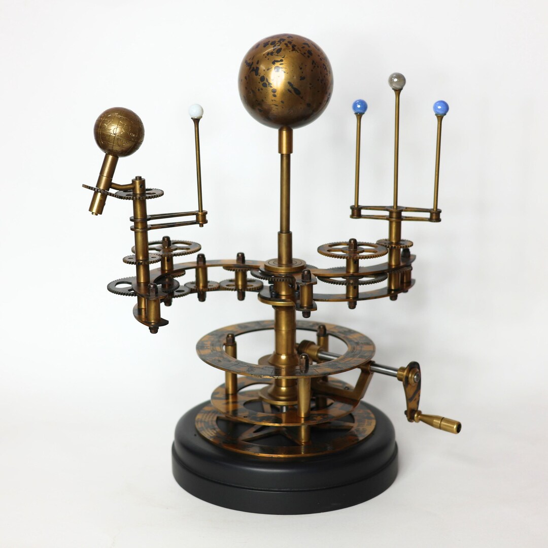 Rustic Solar System Model 17" Steampunk Fully Functional Tellurion ...