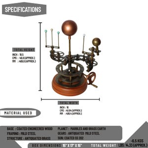 17" Solar System Model Fully Functional Tellurion Celestial Gift for ...