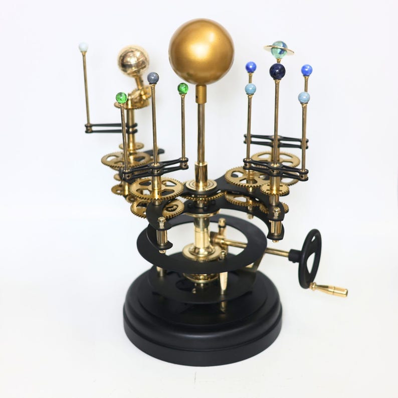 17" Black Luxury Solar System Model Fully Functional Tellurion ...