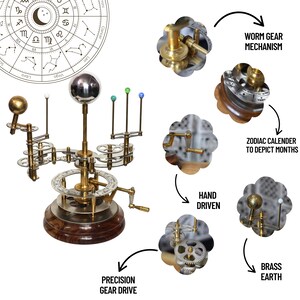 Solar System Model 17" Fully Functional Tellurion Celestial Gift for ...