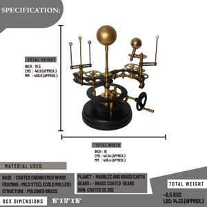 17" Black Luxury Solar System Model Fully Functional Tellurion ...