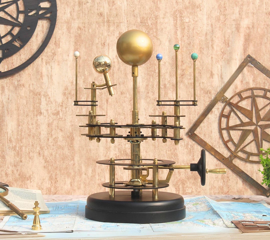 Black Luxury Solar System Model Fully Functional Tellurion Christmas ...