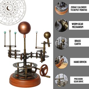 17" Solar System Model Fully Functional Tellurion Celestial Gift for ...