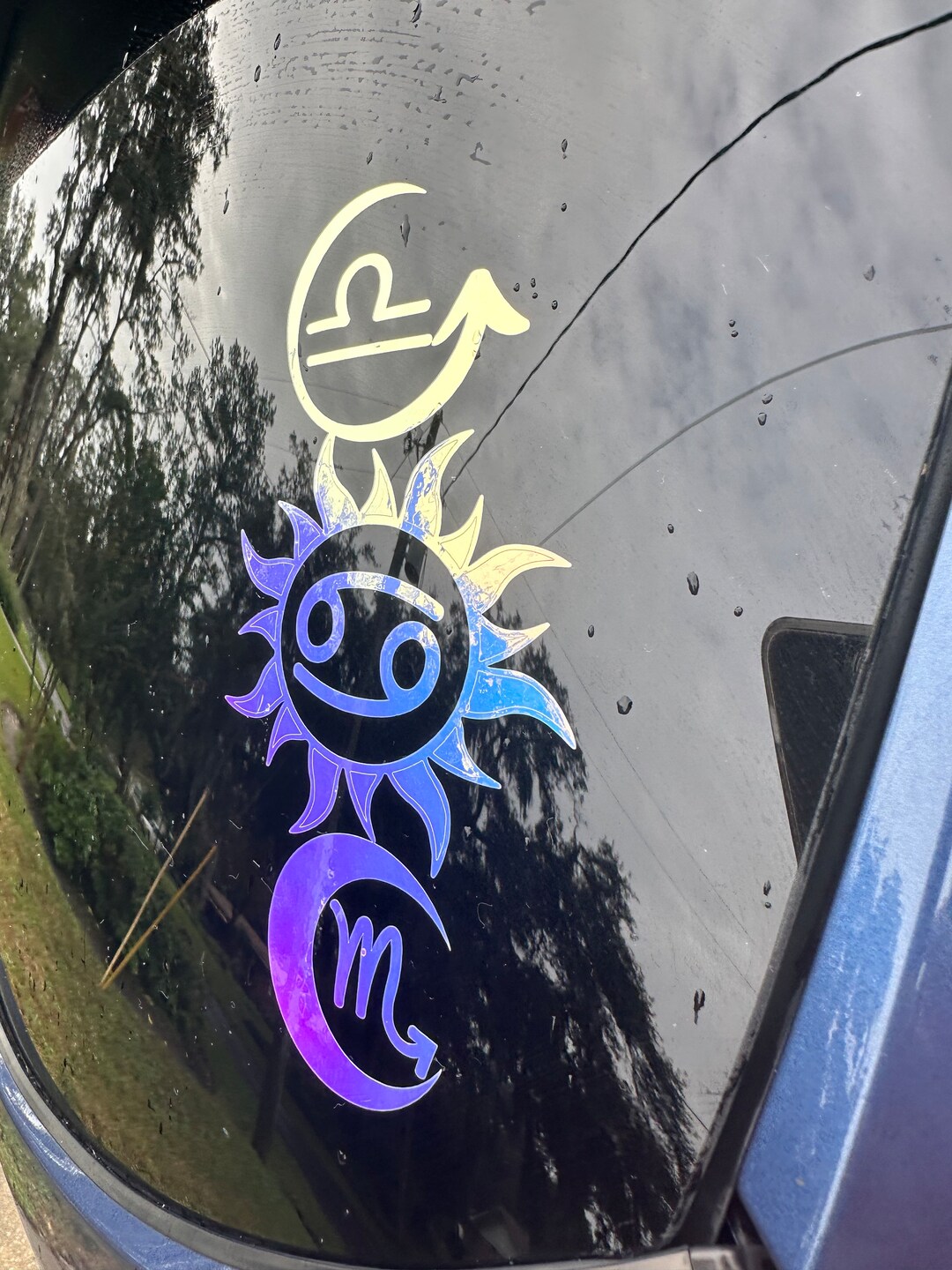 Big 3 Astrology Holographic Vinyl Car Decal- Vertical-personalized/made ...